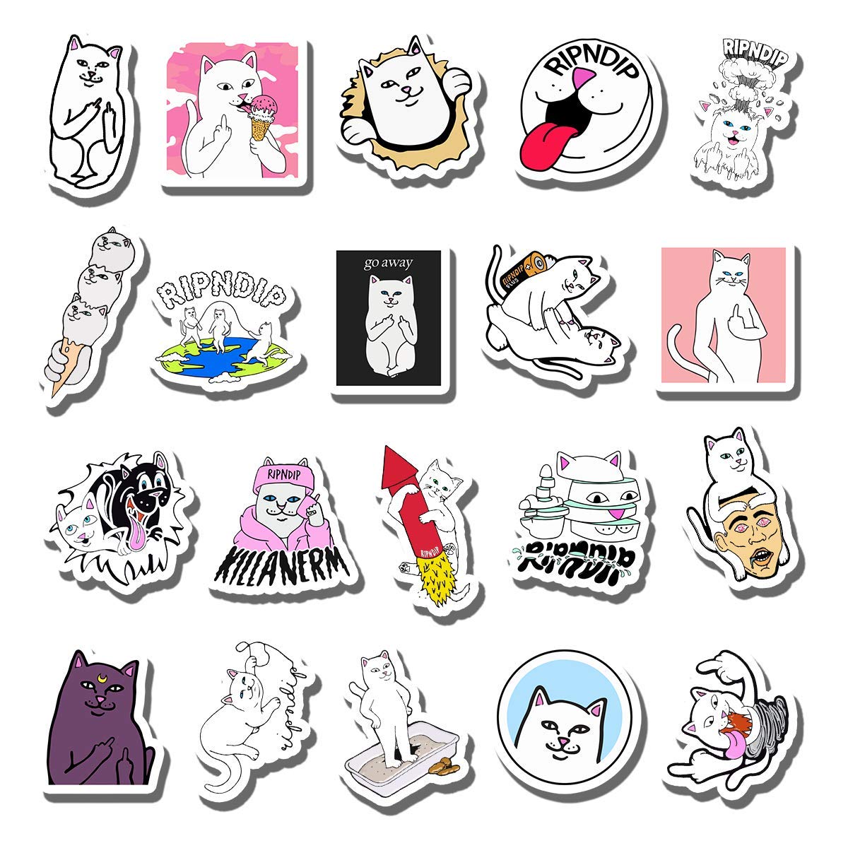Amazon.com: 20 PCS Stickers Pack Lord Aesthetic Nermal Vinyl Colorful ...