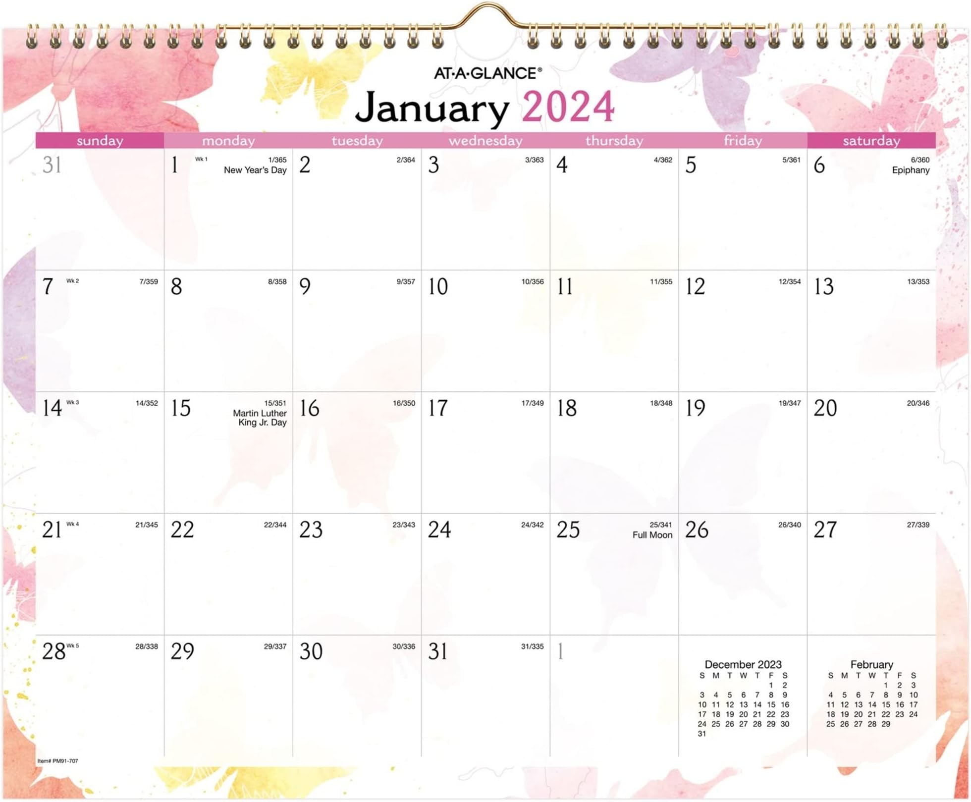 Amazon.com: High Note 2024 Monthly Wall Calendar Planner by Olivia ...
