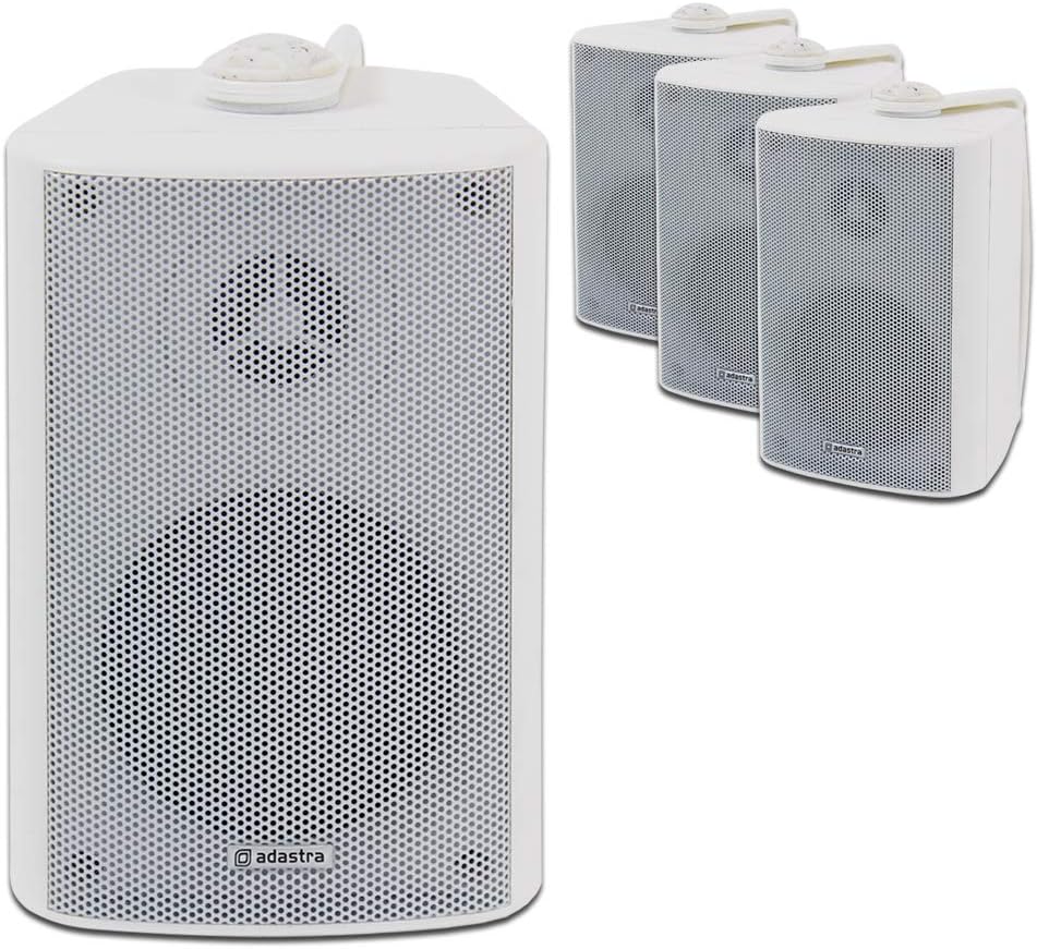 4x White Weatherproof 100V Line Speakers 240W : Amazon.co.uk ...