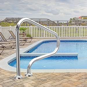Amazon.com: Pool Handrails Stainless Steel Pool Hand Rail, 1PCS ...