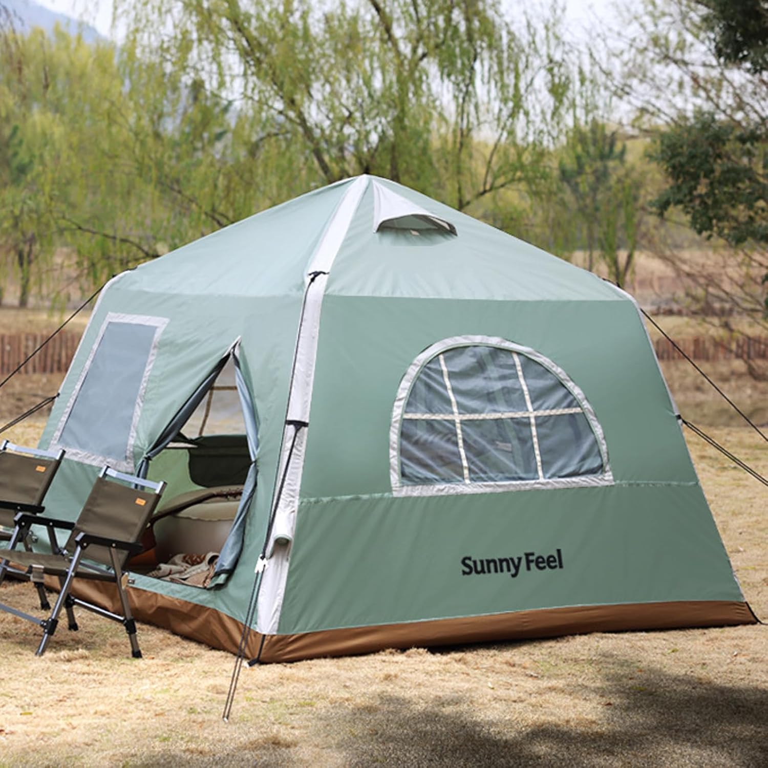 Amazon.com : Glamping Inflatable Tent - Camping Tents for Family ...
