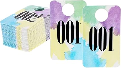 Amazon.com: 100-Pack Live Sale Plastic Number Tags, Reusable Numbered ...