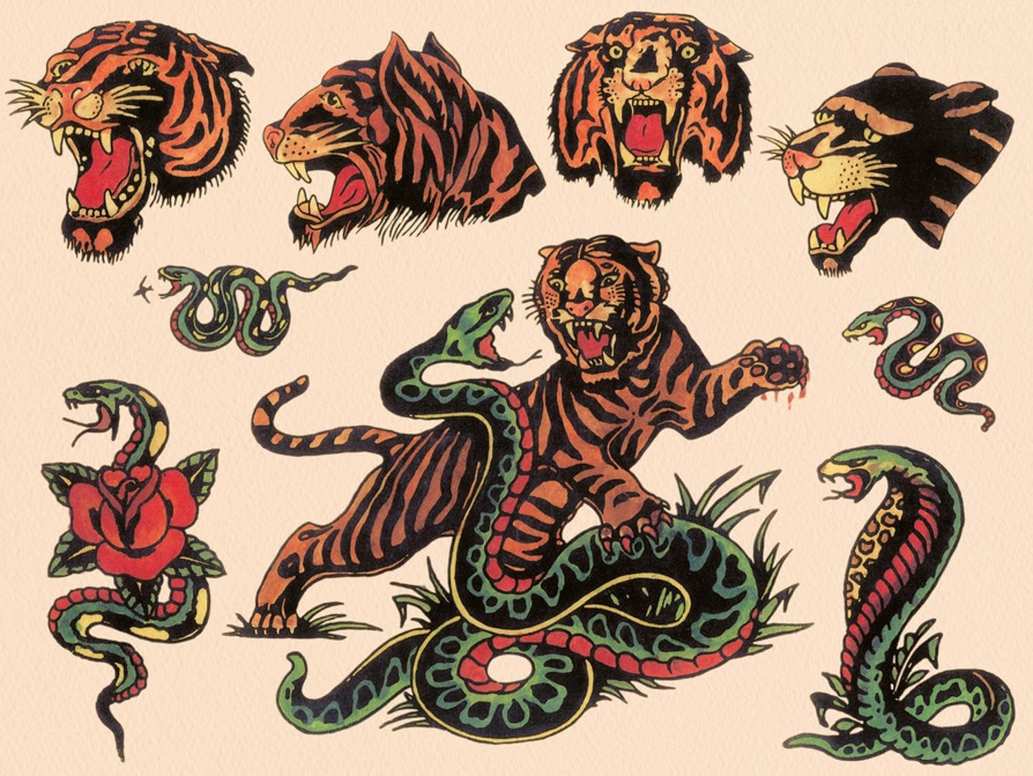 Sailor Jerry Tiger Outline