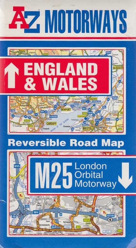 A. to Z. Motorways Map of England and Wales and the M25: Amazon.co.uk ...