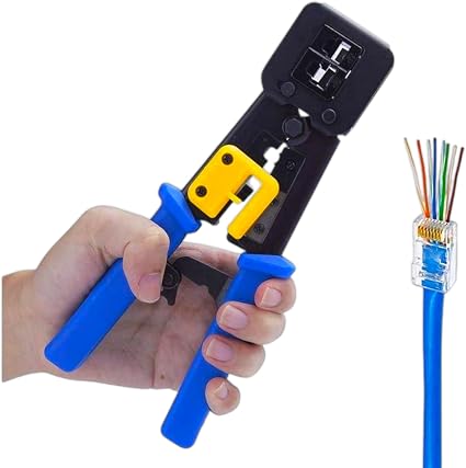 Crimper for Internet & Telephone Wires, Network Cable Tips Fastener ...