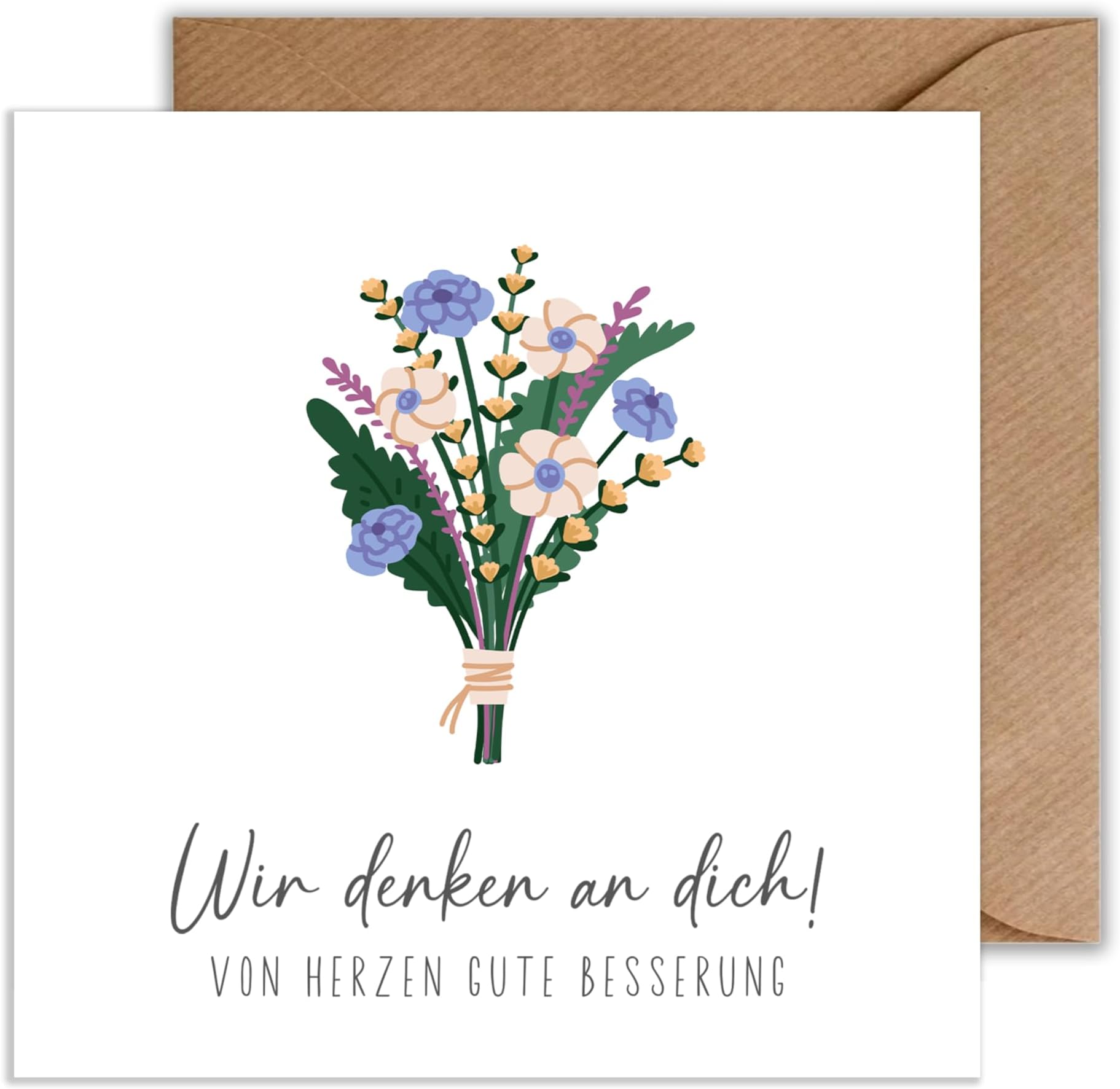 A4 XXL Gute Besserung Karte ERDMÄNNCHEN mit Umschlag - edle Klappkarte ...