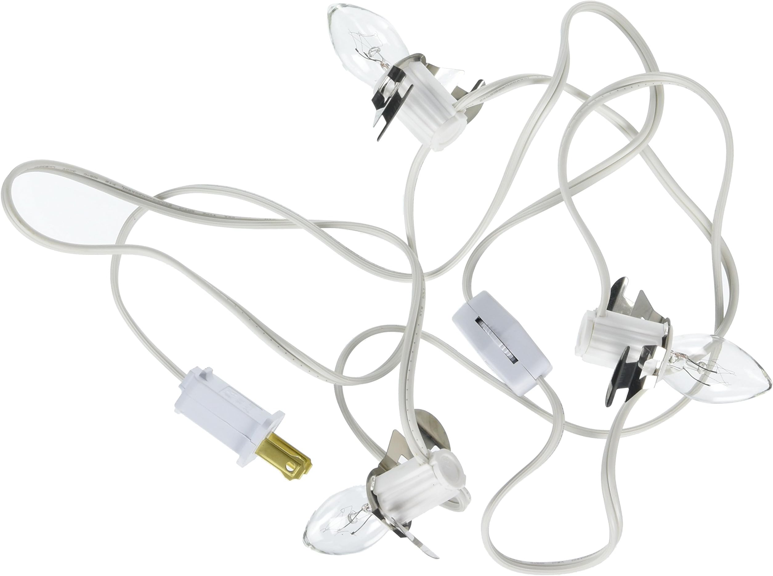 Amazon.com: Darice White, Accessory Cord with 3 Lights, 6 Feet, 6401 ...