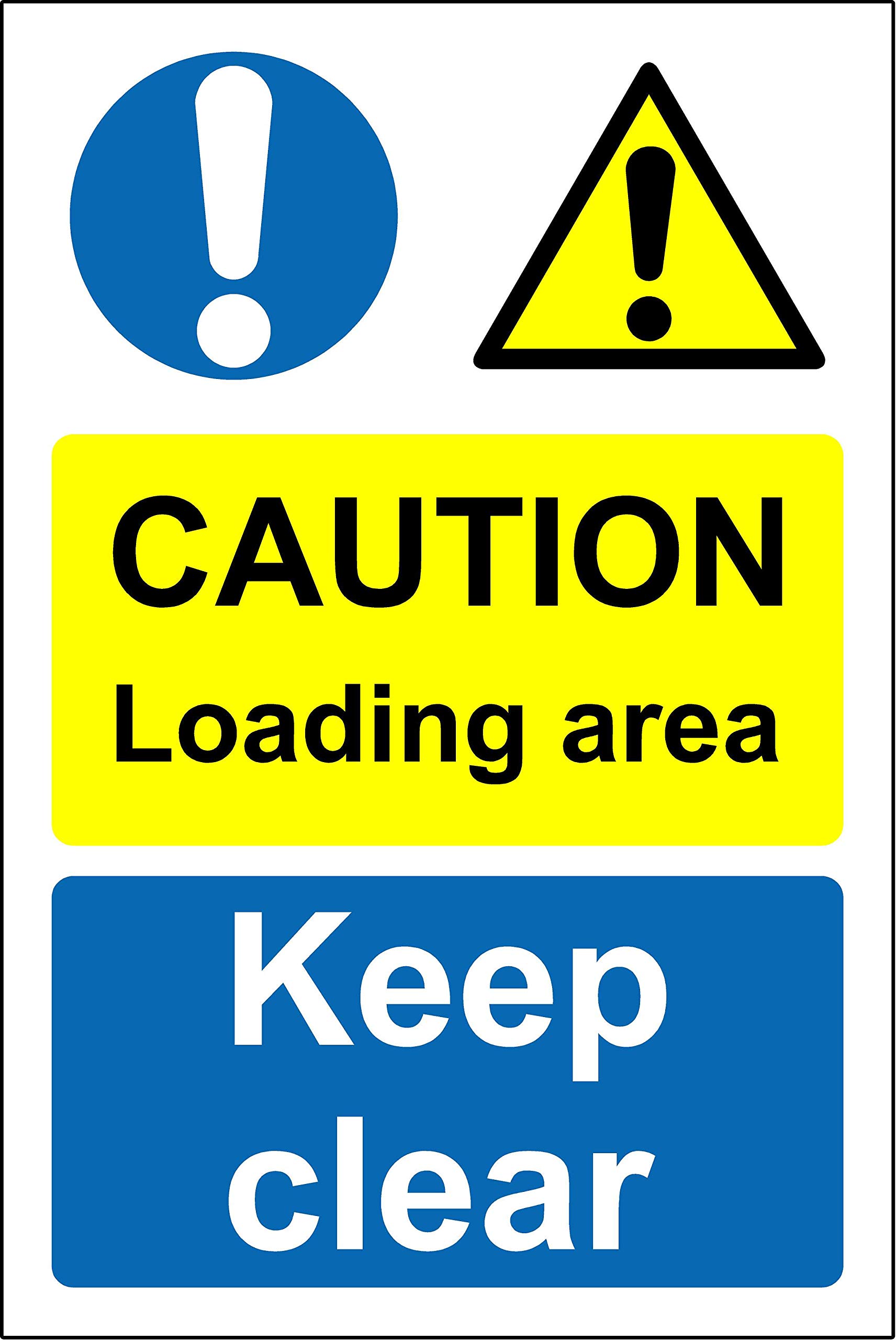 Caution Loading Area Keep Clear Warehouse Safety Sign 1 2mm ...