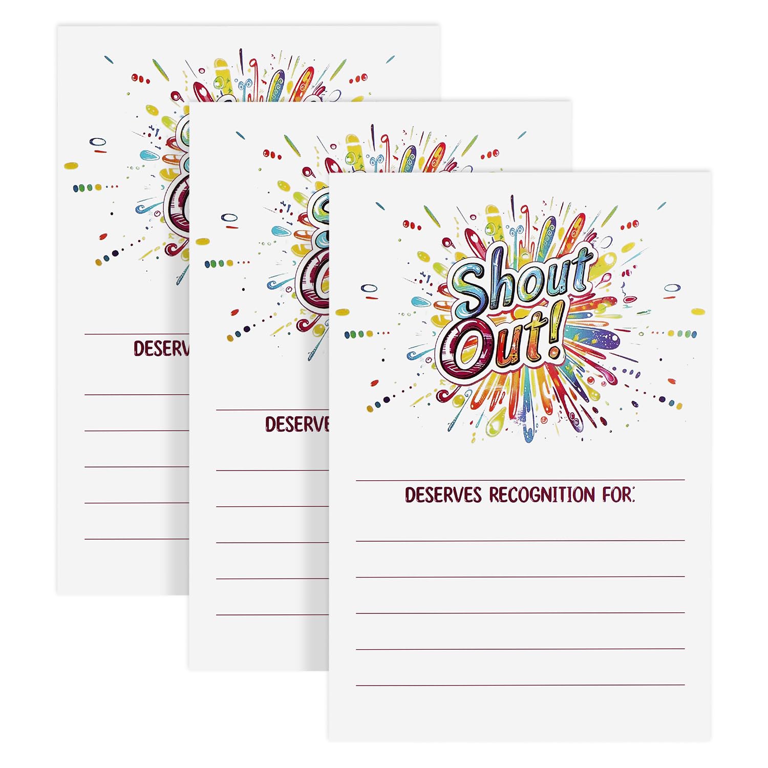 Amazon.com : 50pcs Shout Out Cards, Fun Shout Out Cards for Employees ...