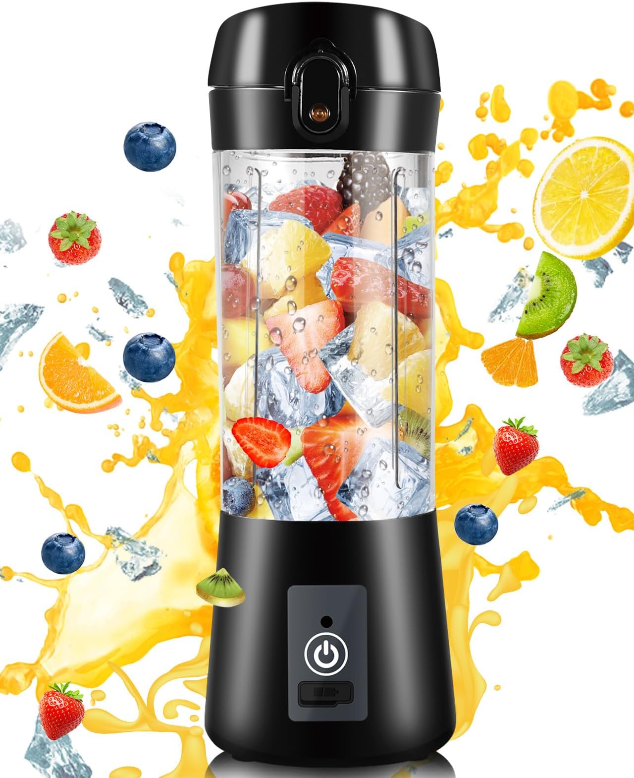 Portable 6-Blade USB Juicer Blender – Rechargeable Mini Smoothie Maker ...