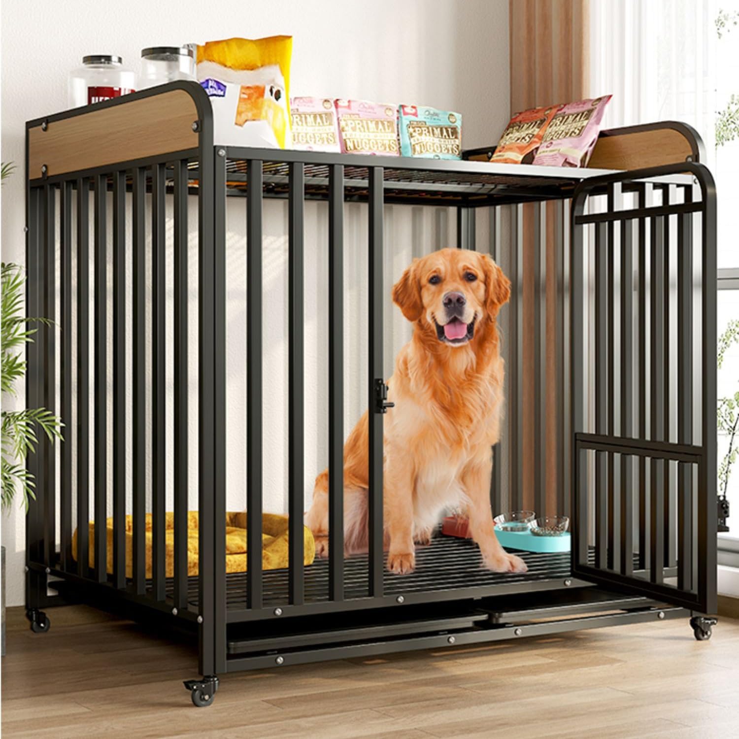 Amazon.com : Heavy-Duty Dog Cage End Side Table Decorative Pet House ...