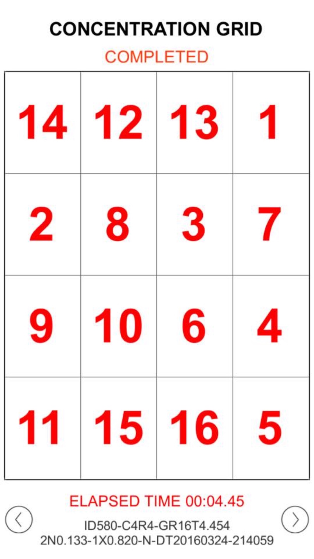 Concentration Grid - mental focus grids - App on the Amazon Appstore