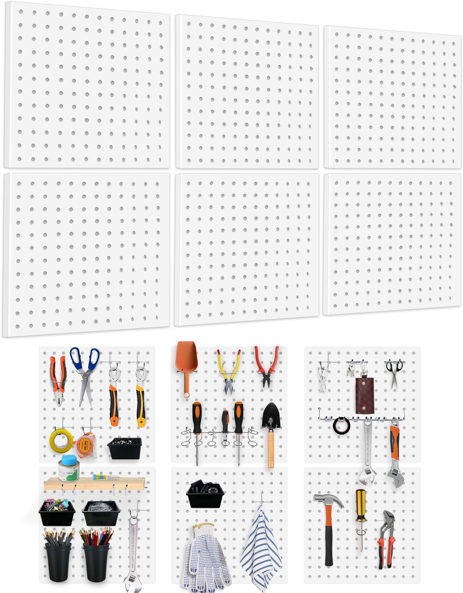 Amazon.com: Dobures 4PCS Pegboard,Metal PegBoard, Pegboard Wall ...