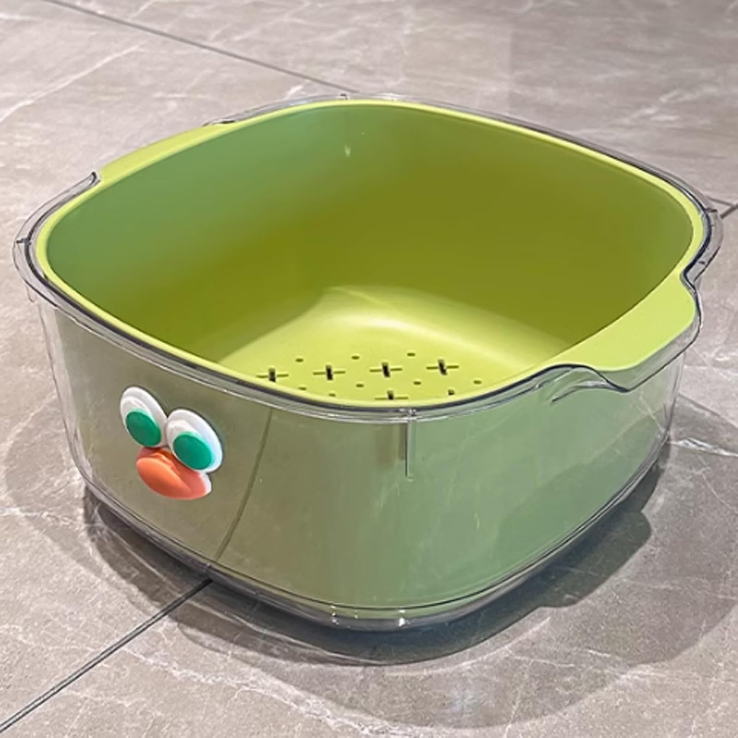 Amazon.com: Vegetable And Fruit Washing Basket,2-in-1 Multi-Function ...