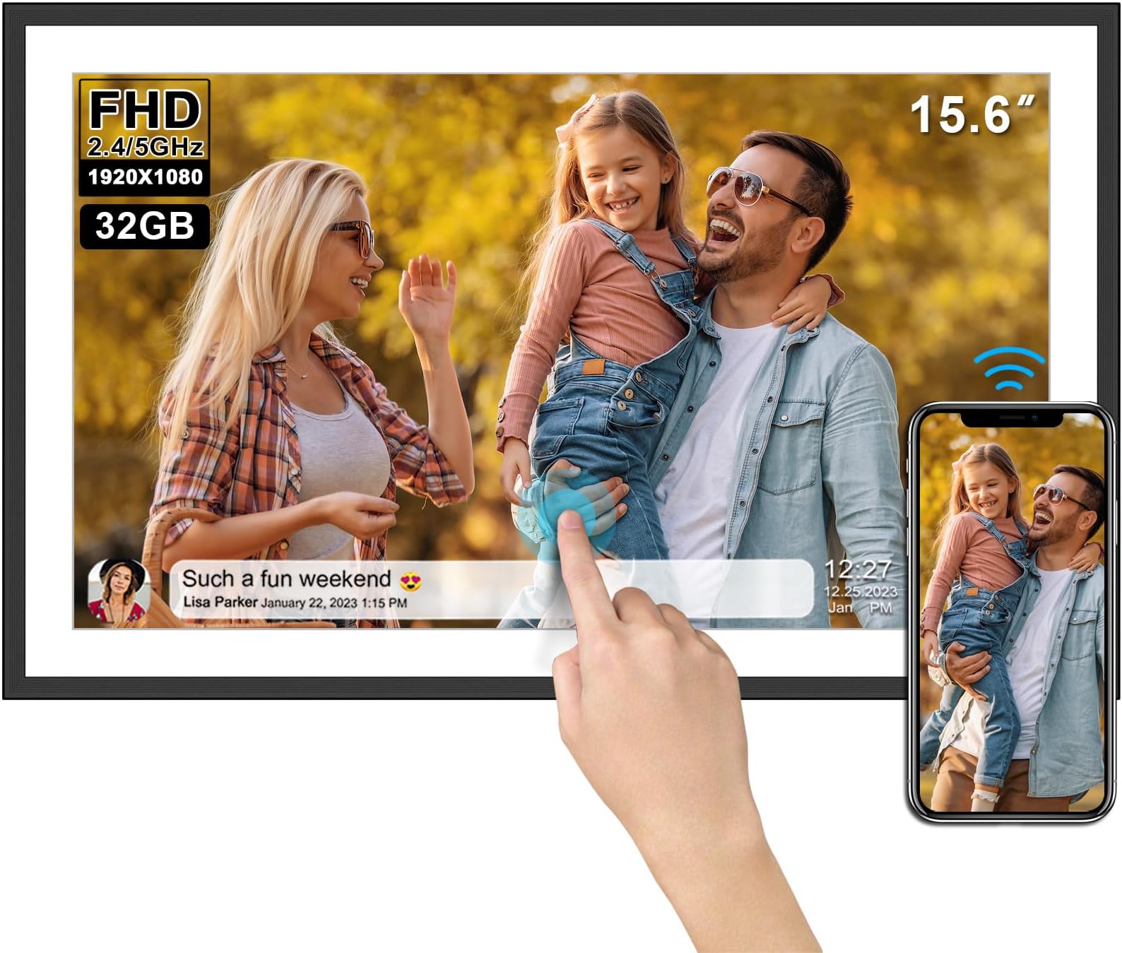 Amazon.com : SSA Digital Picture Frame 15.6 inch Large 32GB WiFi ...