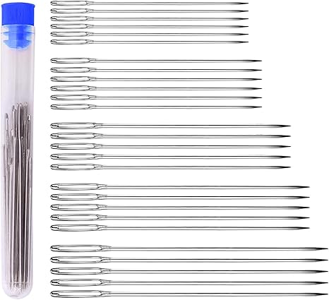Large Eye Sewing Needles, SAREAL Embroidery Needles for Hand Sewing ...