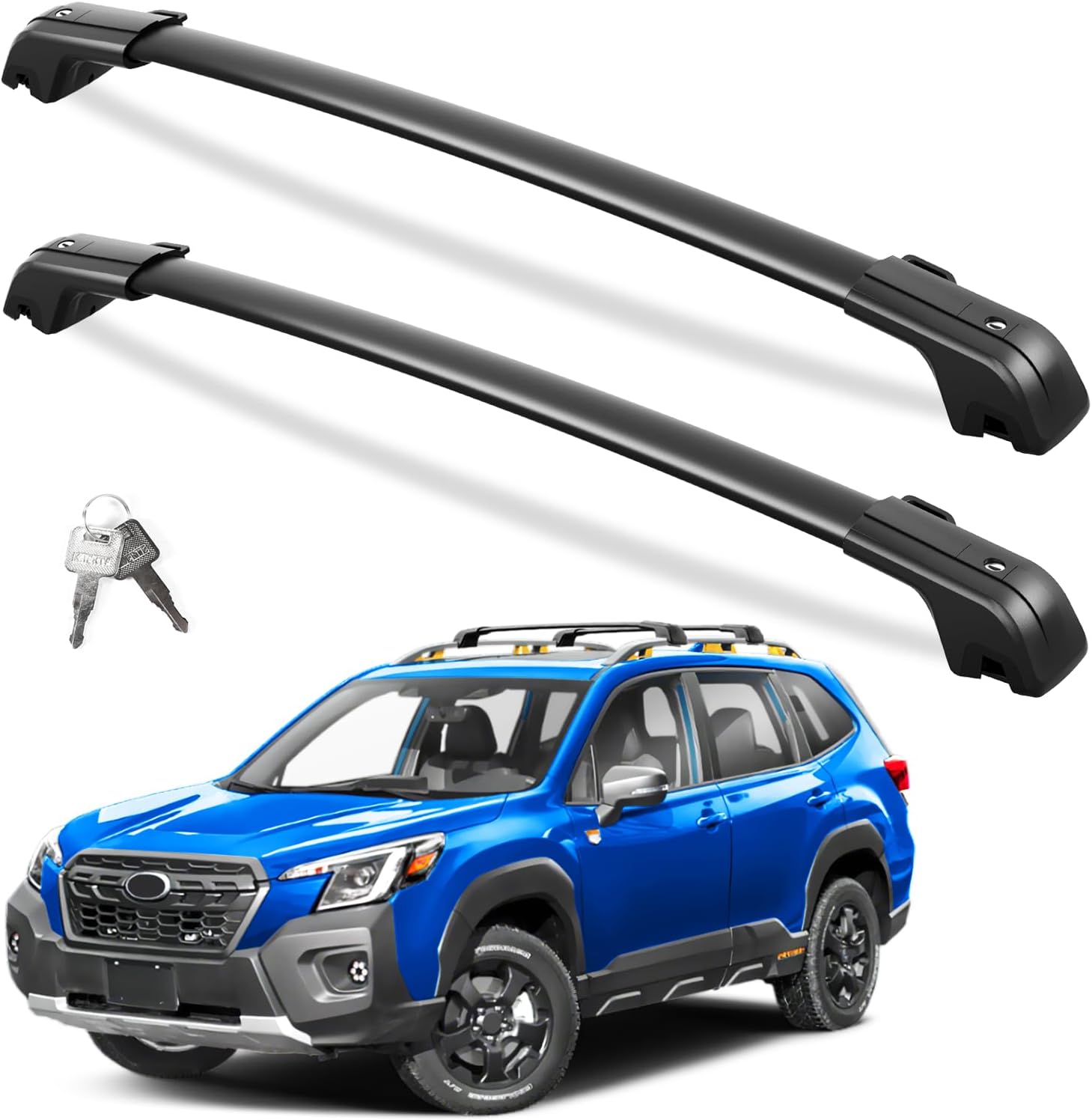 FengYu Lockable Roof Rack Cross Bars 260lb Compatible with Subaru ...