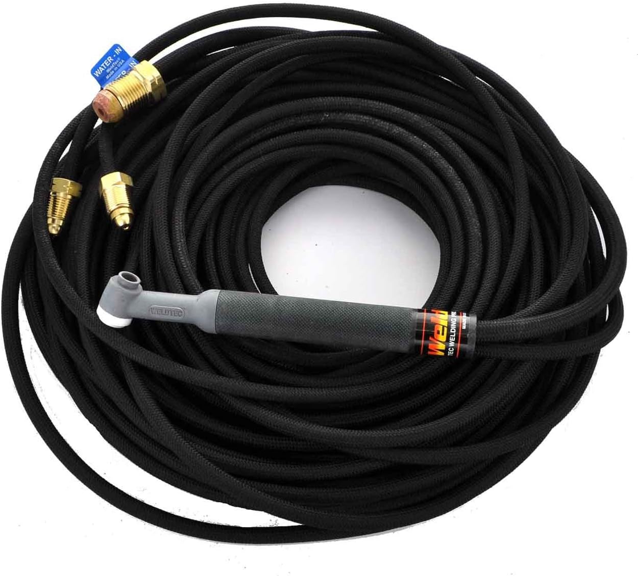 Weldtec WT-20H-25R TIG Torch Kit, Heavy Duty, 25', Braided Rubber ...
