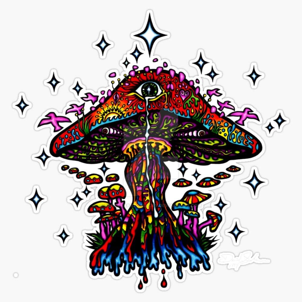 Amazon.com - Magic Mushrooms Vinyl Waterproof Sticker Decal Car Laptop ...