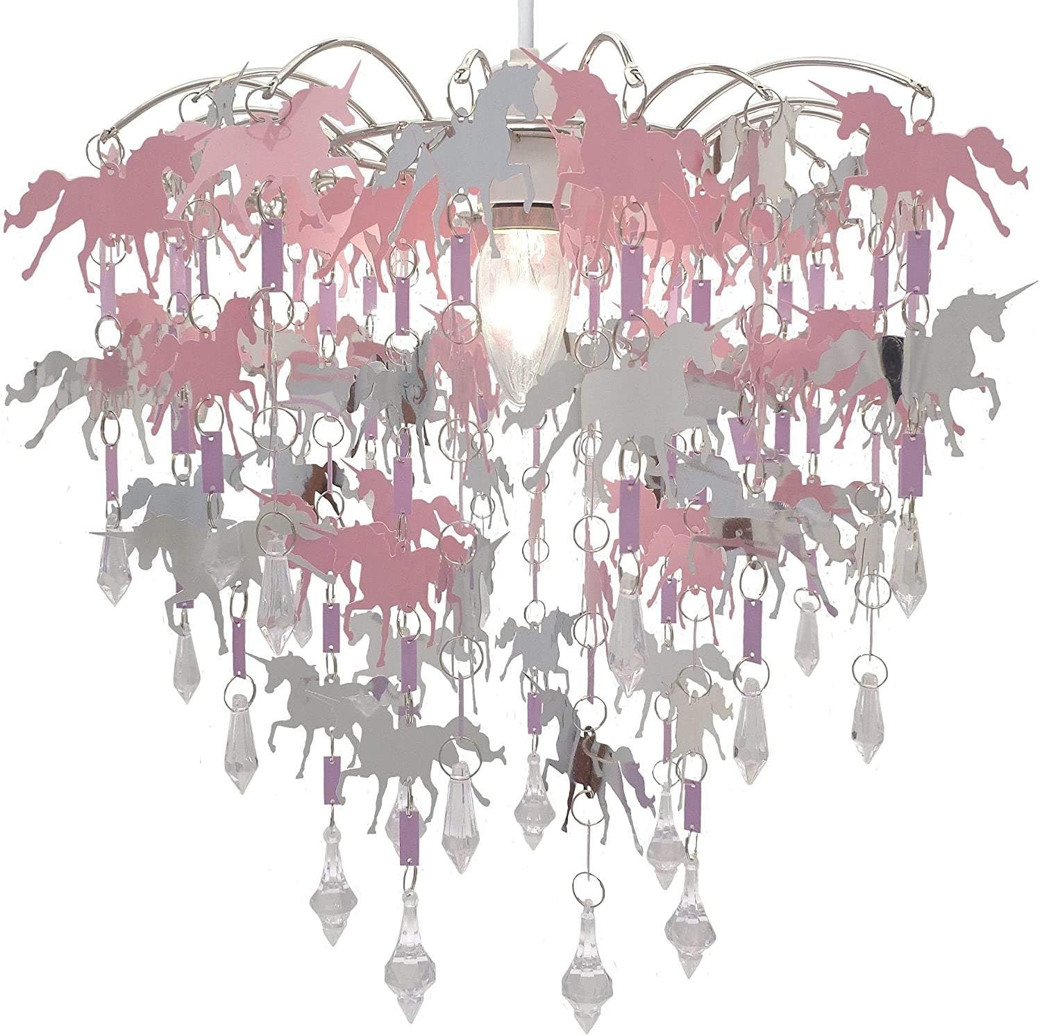 MiniSun | Pink Hearts and Butterflies Ceiling Light Shade | Pendant ...