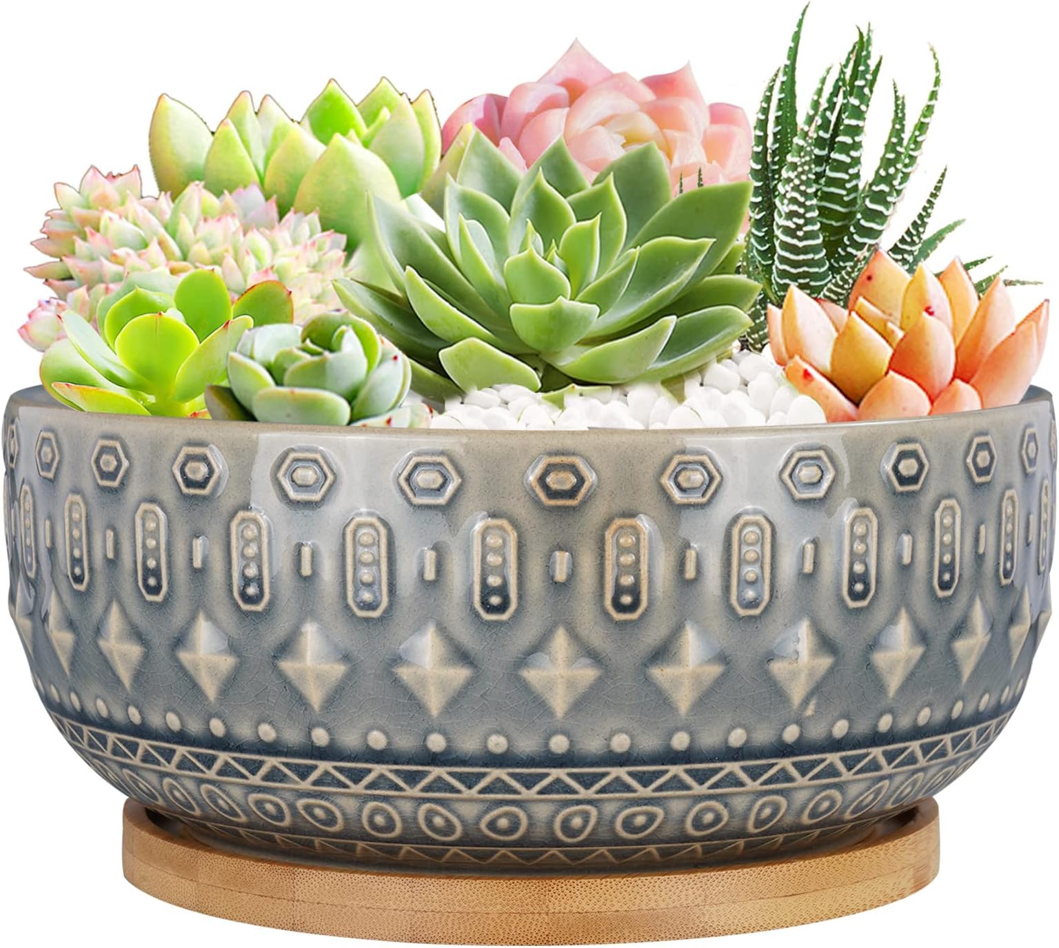 Amazon.com: ARTKETTY Succulent Pots - Large Succulent Planters Pots ...