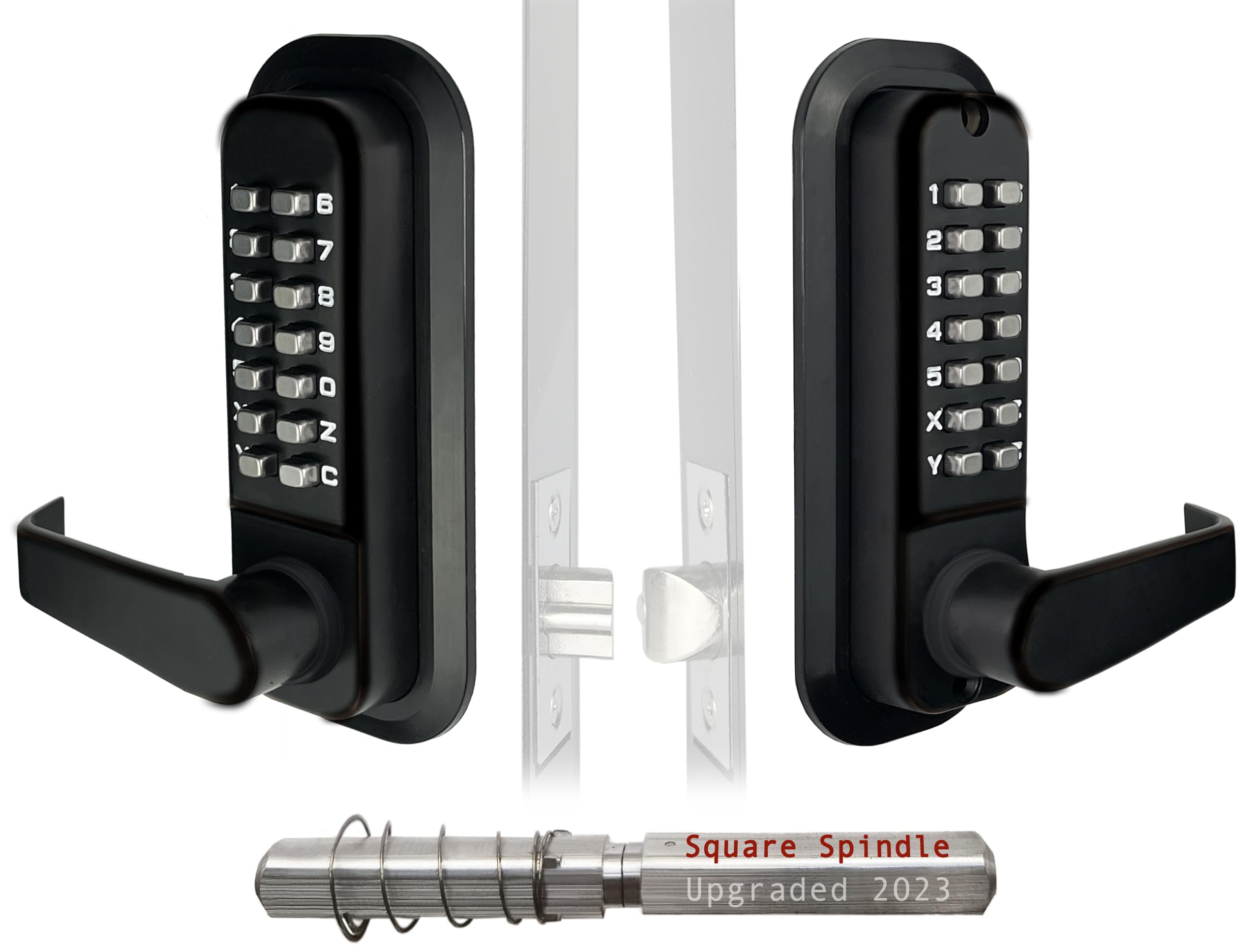JOUNJIP Double-Sided Keyless Entry Door Lock - Bump Key Proof ...