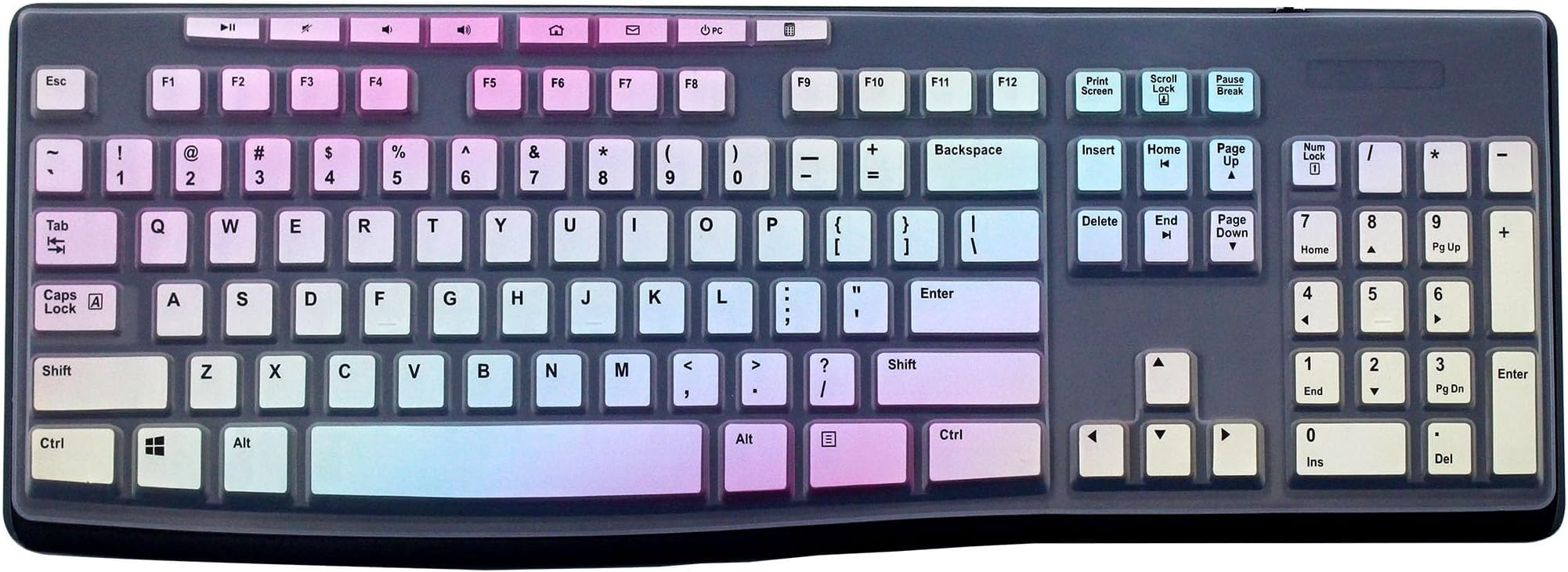 Amazon.com: JuYuish Ultra Thin Desktop PC Silicone Keyboard Cover Skin ...