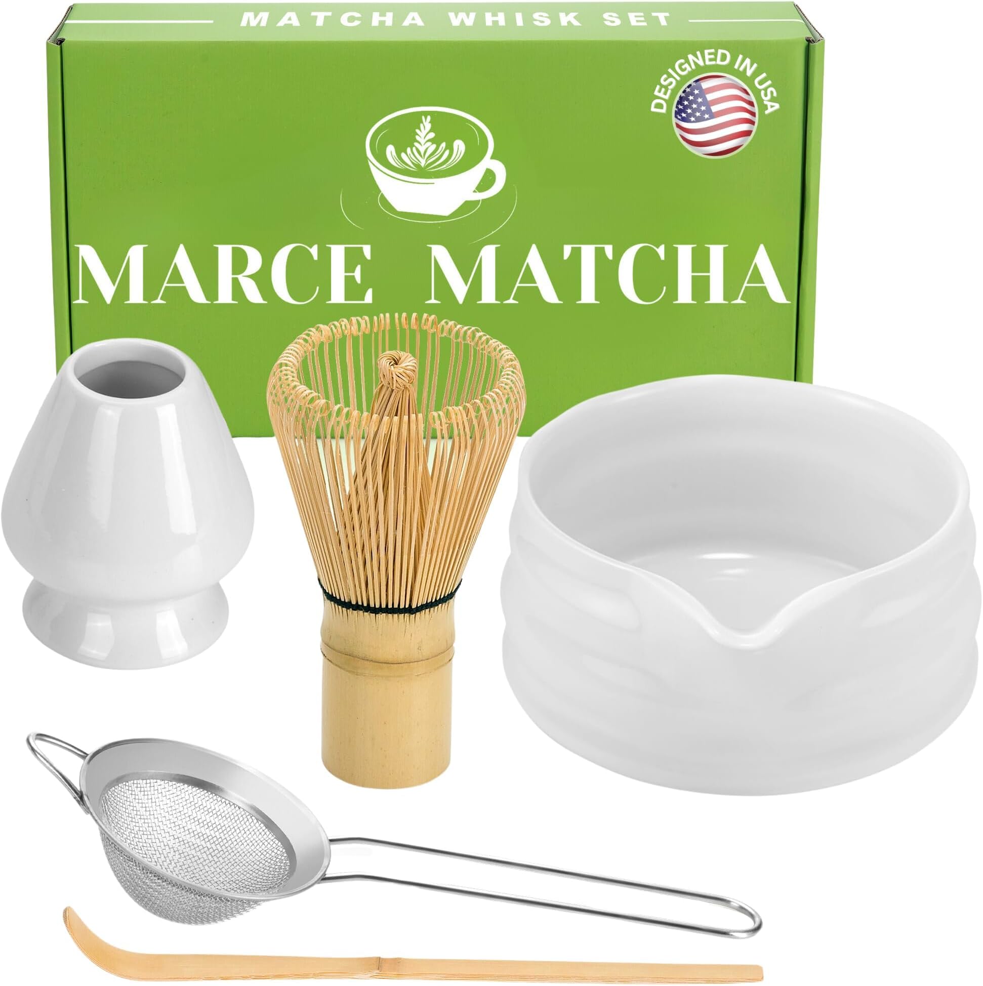 Amazon.com: Joiish Matcha Tea Kit 10-Pcs Set, Whisk and Bowl with Spout ...