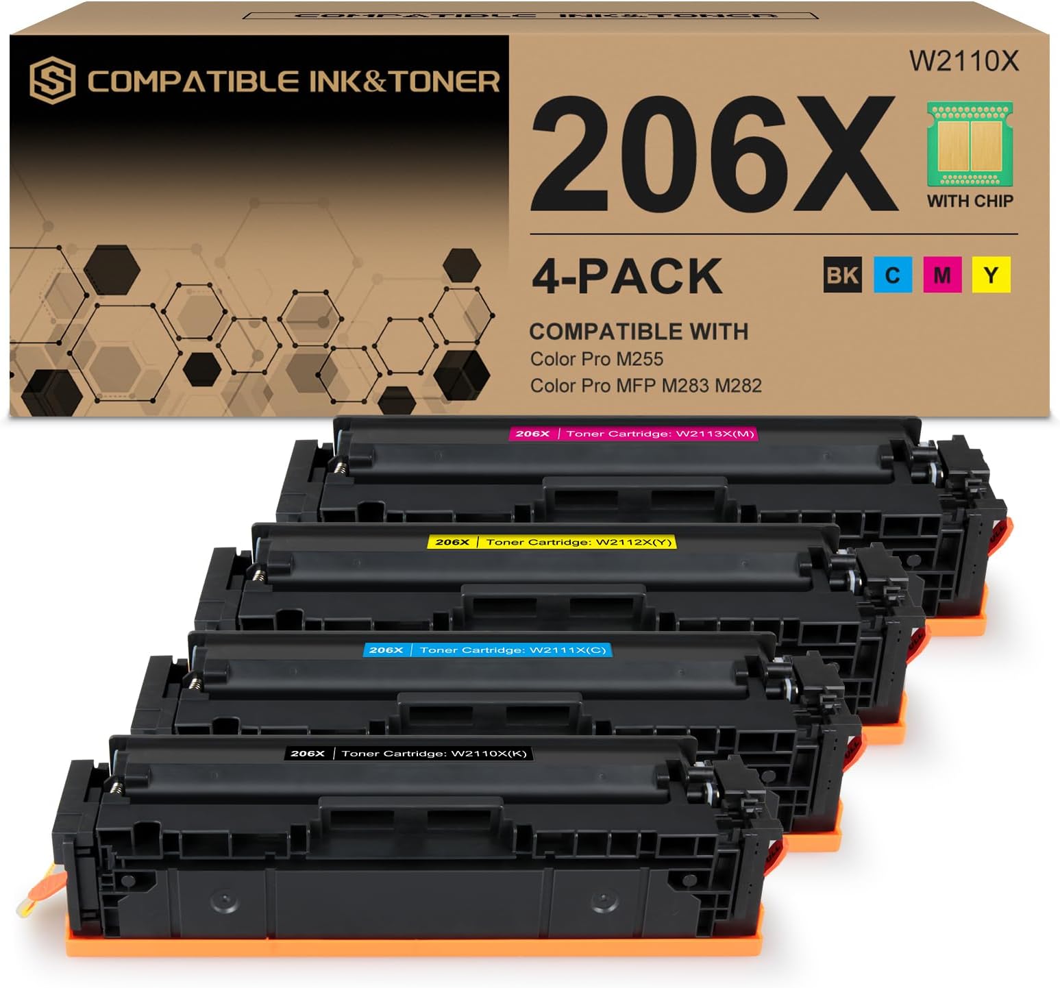 Amazon.com: HP 206X Black High-yield Toner Cartridge | Works with HP ...