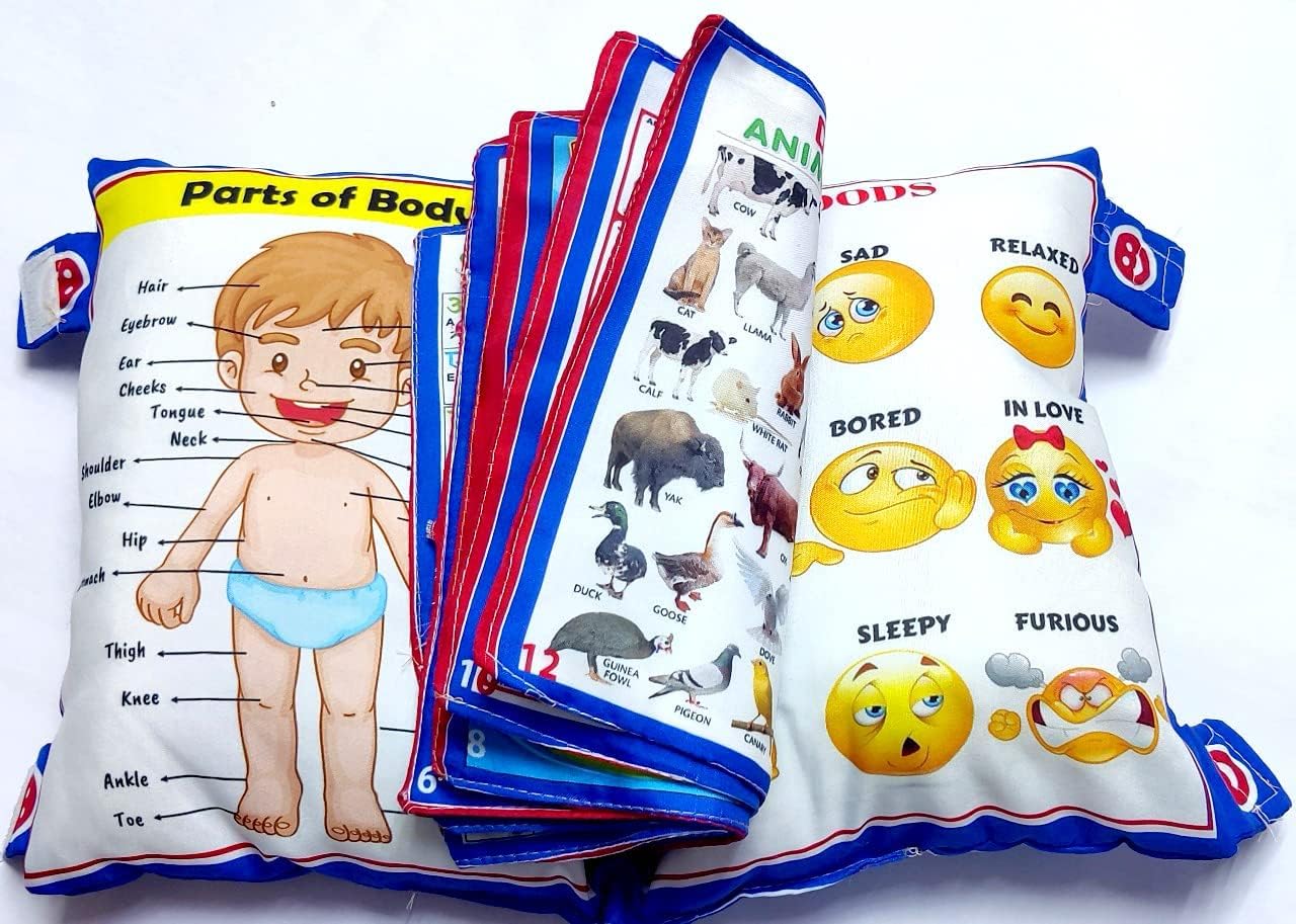 Baby Digital Printed Cotton Fabric Educational Alphabet Learning Soft ...