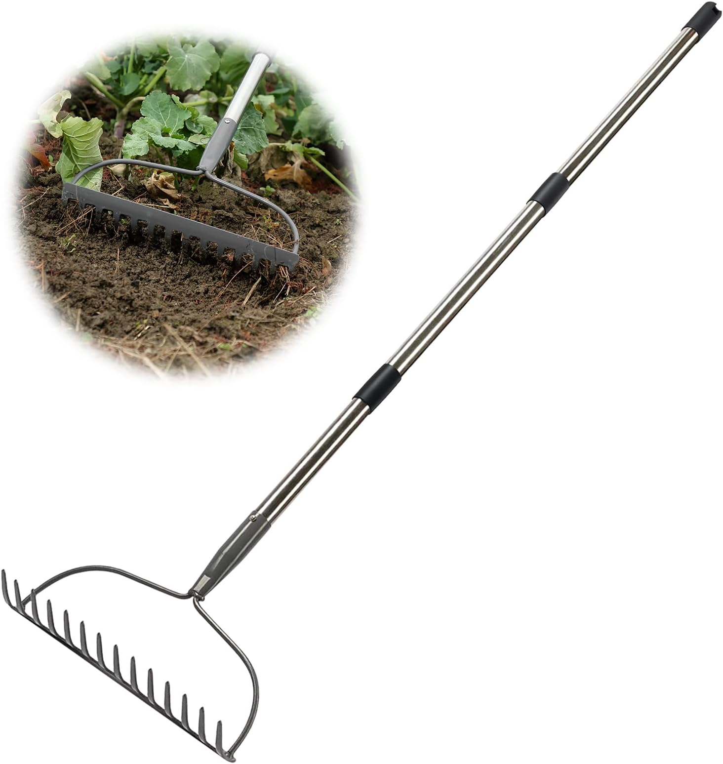 Amazon.com : Prohoe Hoe/Rake - 7 Inch Blade, 54 Inch Handle : Patio ...