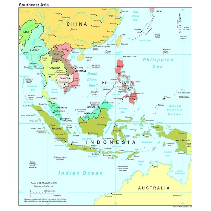 Buy Gifts Delight Laminated 24x28 Poster: Large Scale Political map of ...