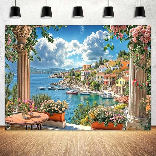 Amazon.com : 6 x 4 ft Italian Backdrop Europe Ancient Old City ...