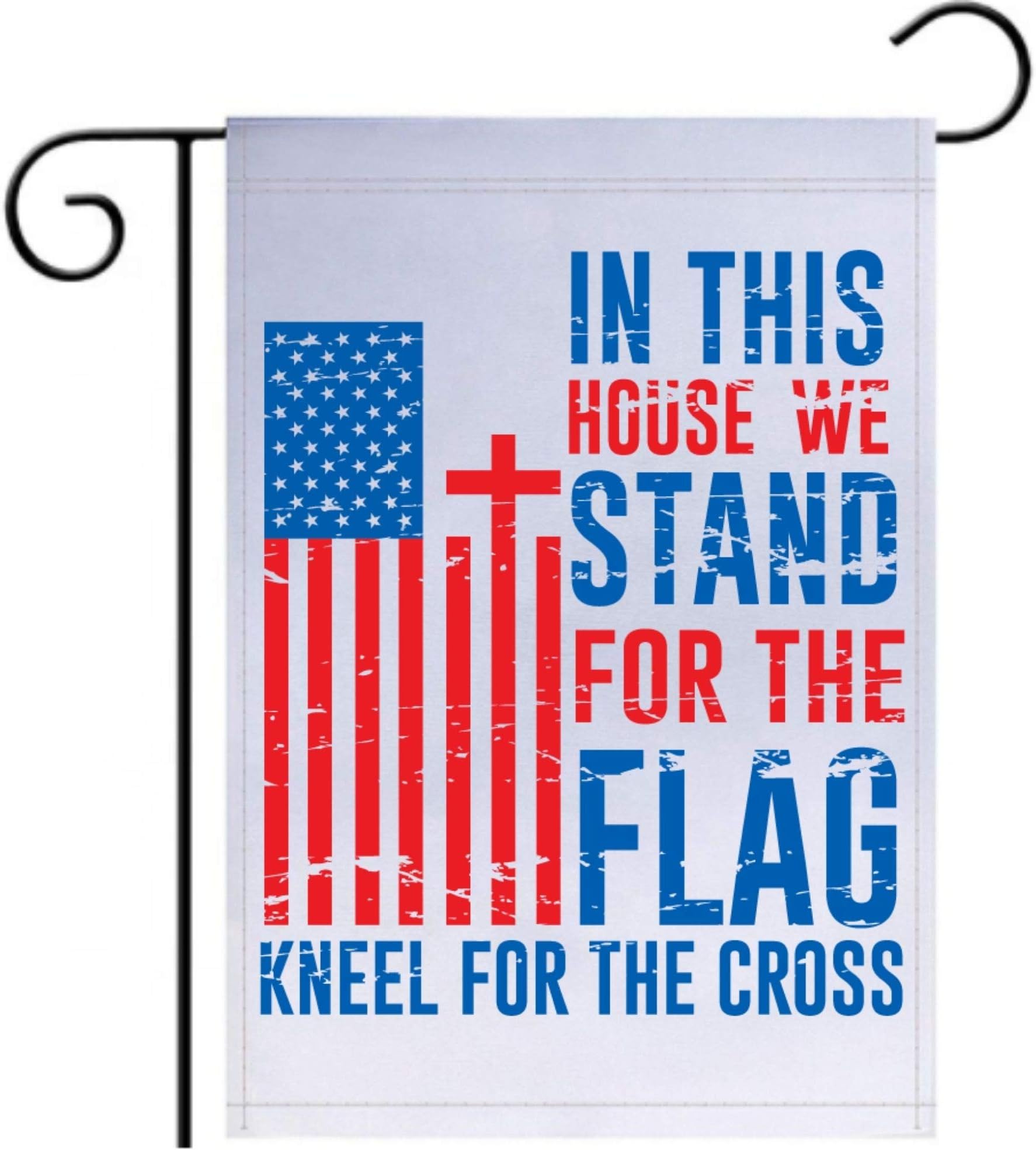 Amazon.com : Stand For The Flag, Veteran Christian Cross Memorial ...