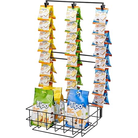 Amazon.com: Glolaurge Chip Holder with a Storage Basket, Chip Rack ...
