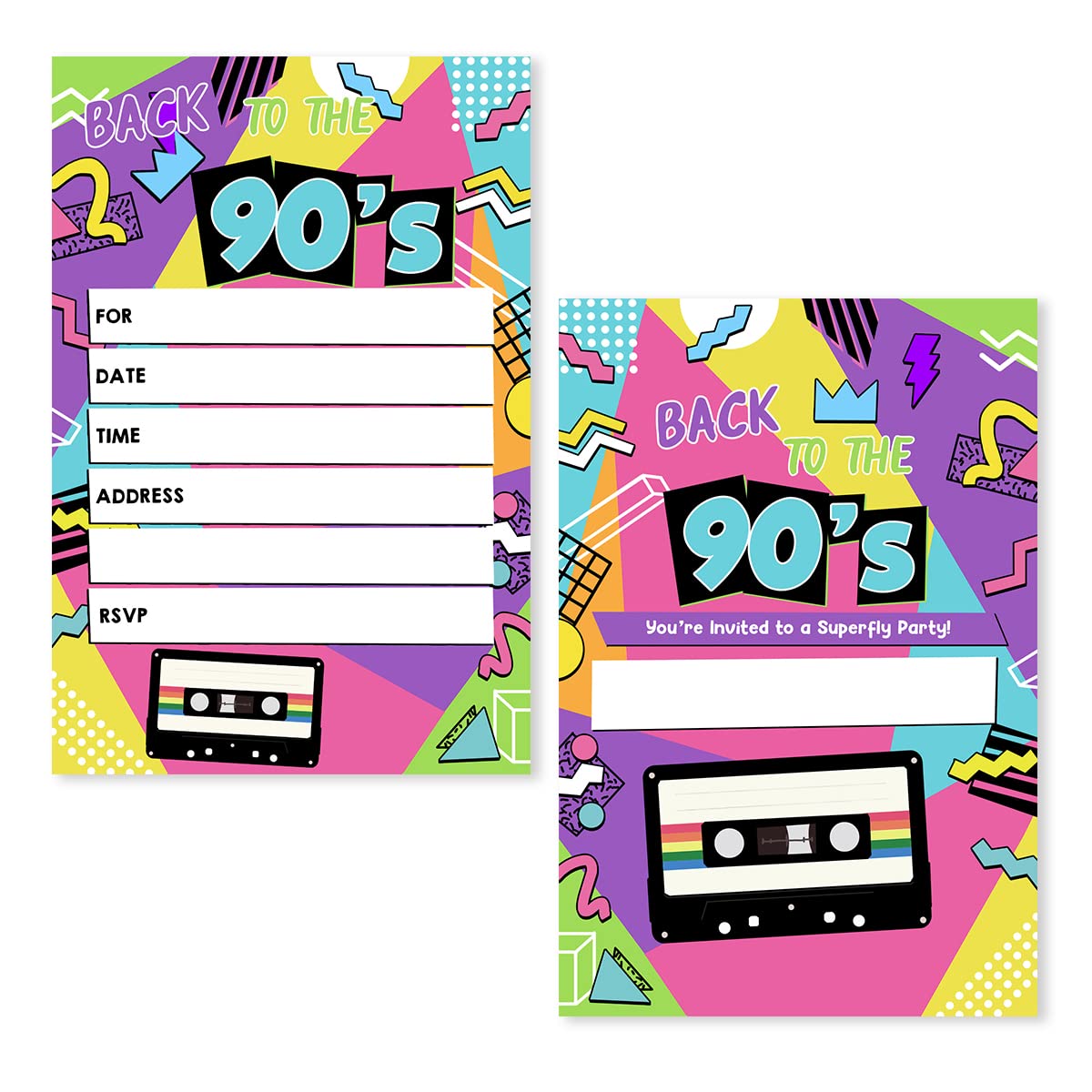 wuguimeii 90s Birthday Invitation, 90s Party Invite, 90s Birthday Party ...