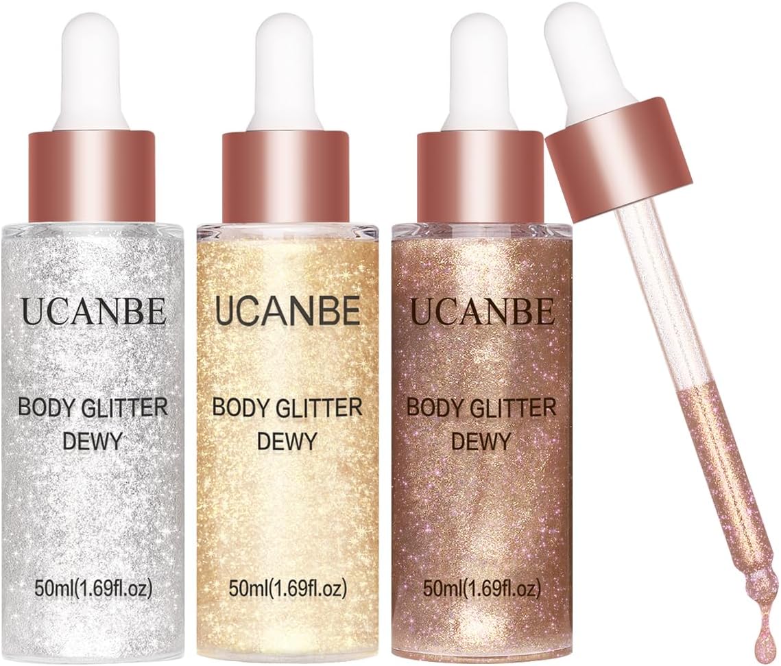 Amazon.com: UCANBE Glow Shimmer Drop Set for Women Highlighter Makeup ...