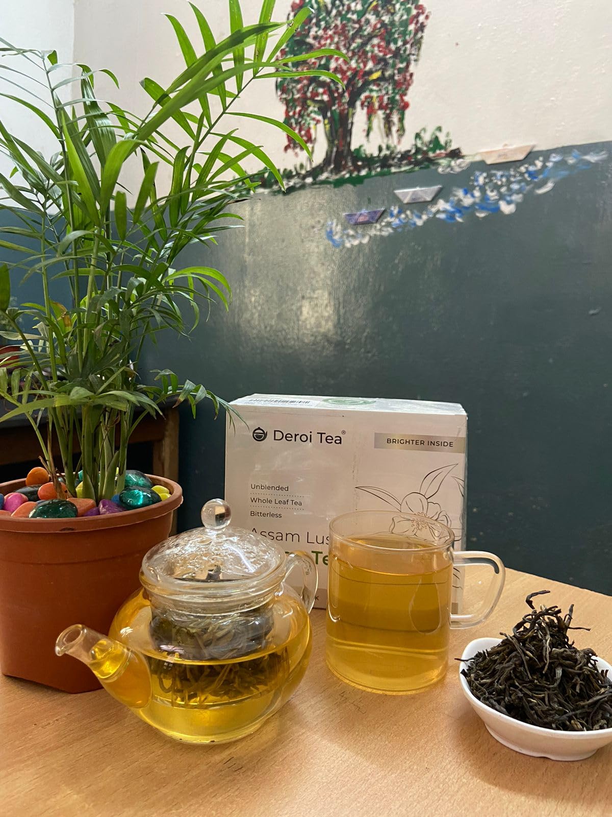 DEROI TEA Assam Lush Green Tea | CARBON-FREE DRIED | 100% Natural Whole ...