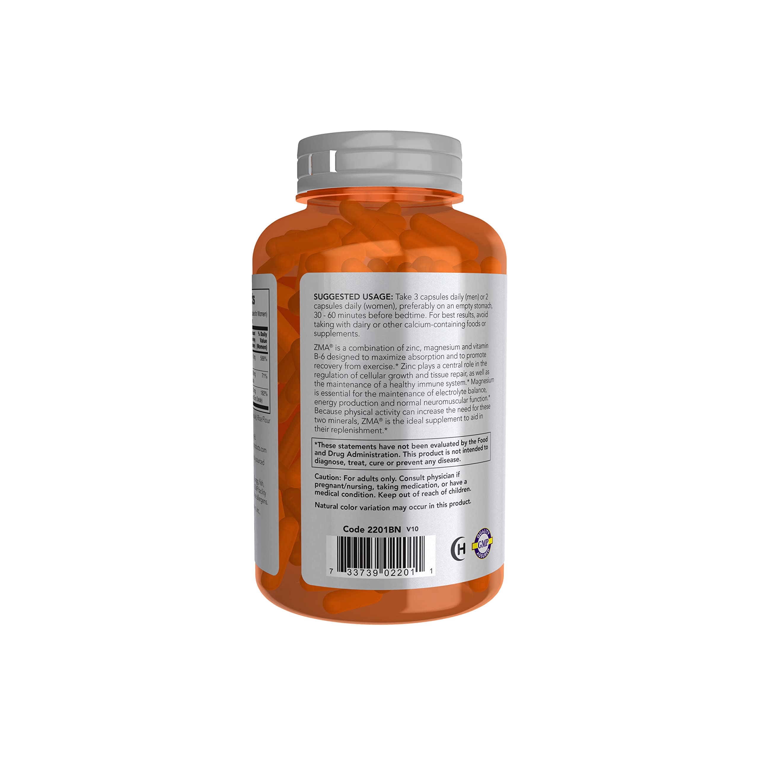 NOW Sports Nutrition, ZMA (zinc, magnesio y vitamina B...B001LXMUW6 ...