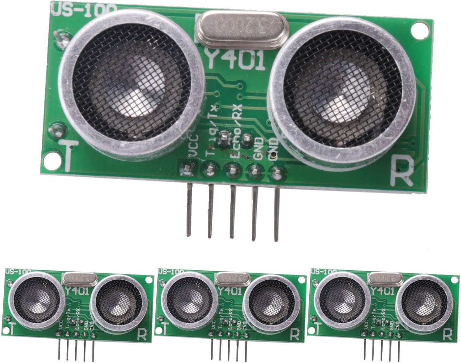 Amazon.com: Geynutaly 4PCS US-100 Ultrasonic Sensor Module DC 2.4V - 5V ...