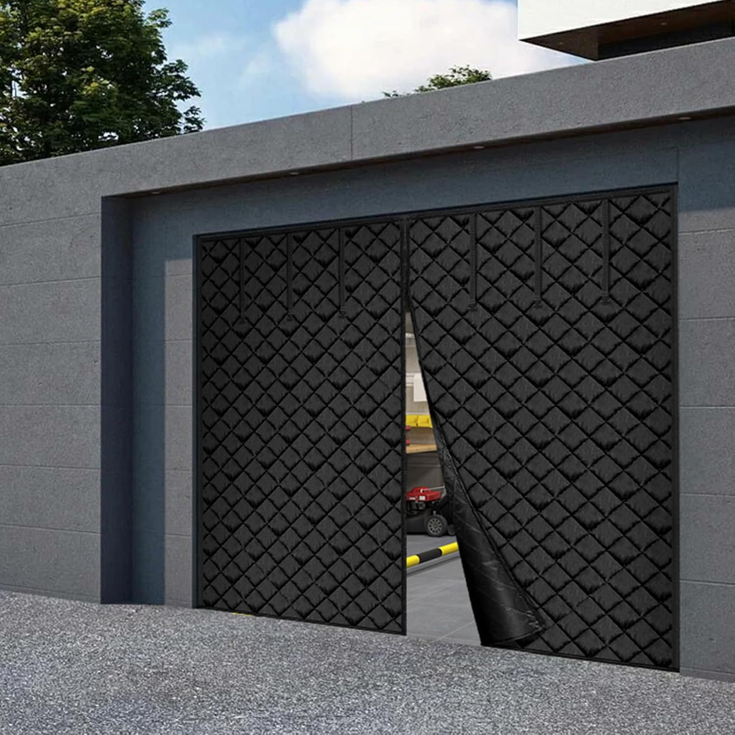 VEVOR Garage Door Screen for Winter, 8.3x7.15FT, Garage Door Insulation ...