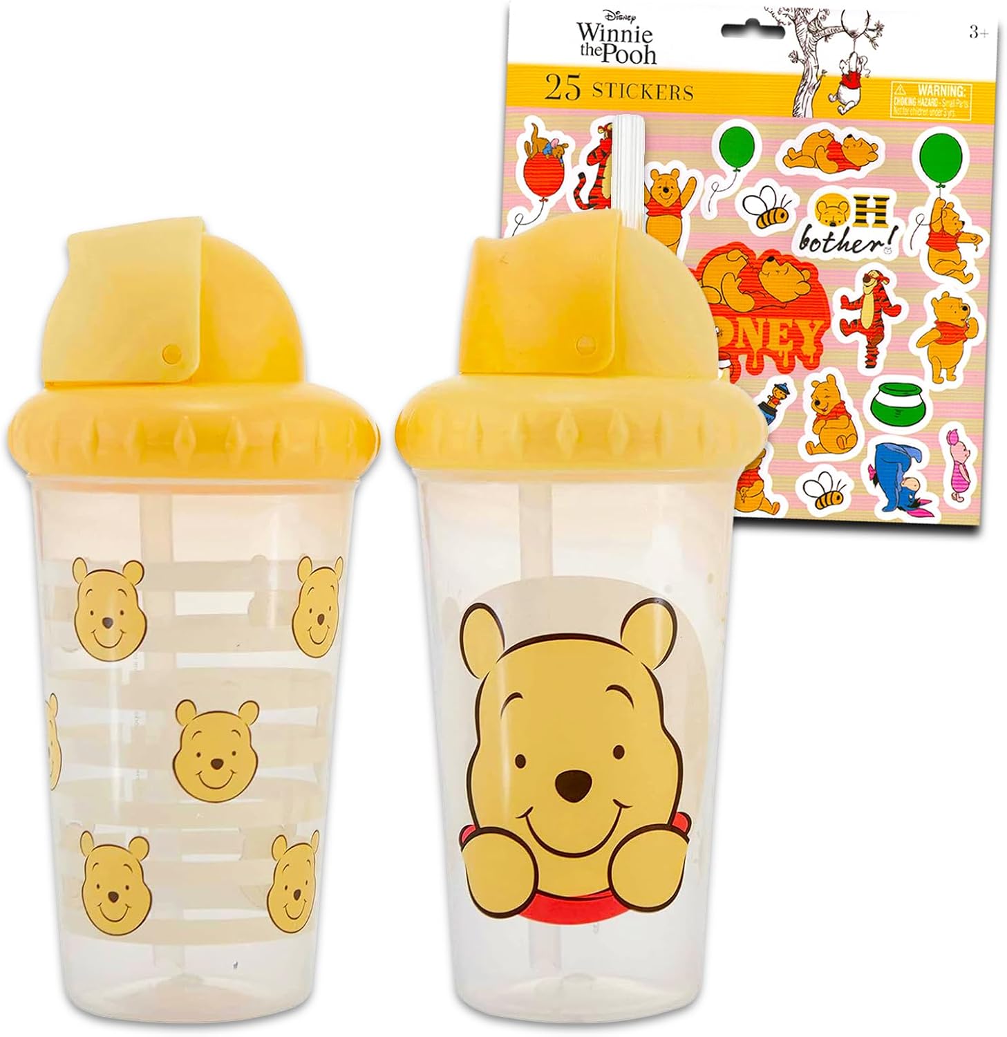 Amazon.com: Disney Winnie the Pooh Sippy Cup Set for Kids - Bundle with ...