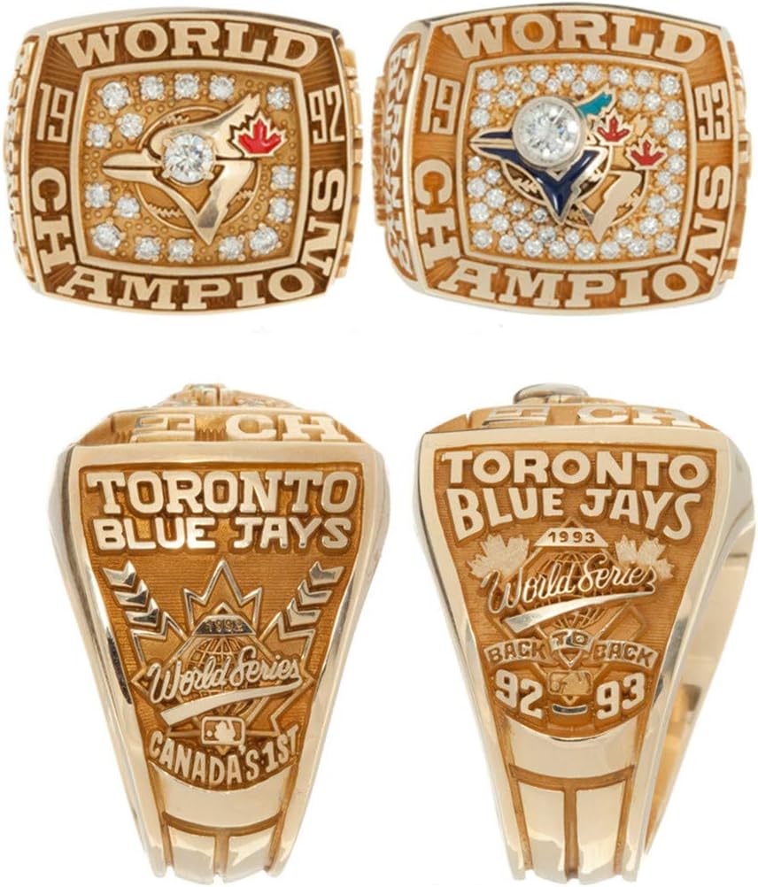 Amazon.com: TRO 1992/1993 Blue Jays World Champions Rings Set with Box ...