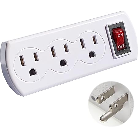 Amazon.com: AISIZHRO 1 Pack Outlet Splitter Multiple Grounded Triple ...