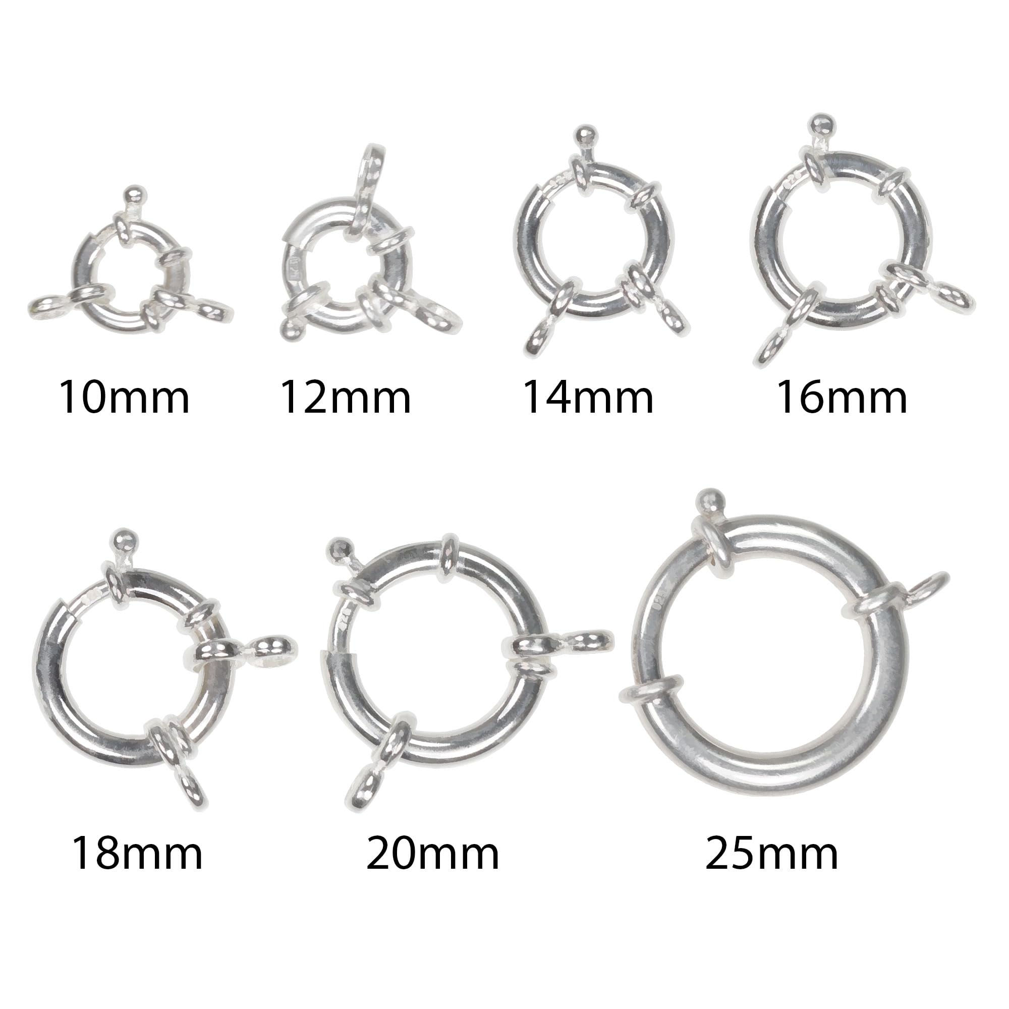 Sterling Silver Clasp Sterling Silver Sailor Style Spring Ring Clasp ...