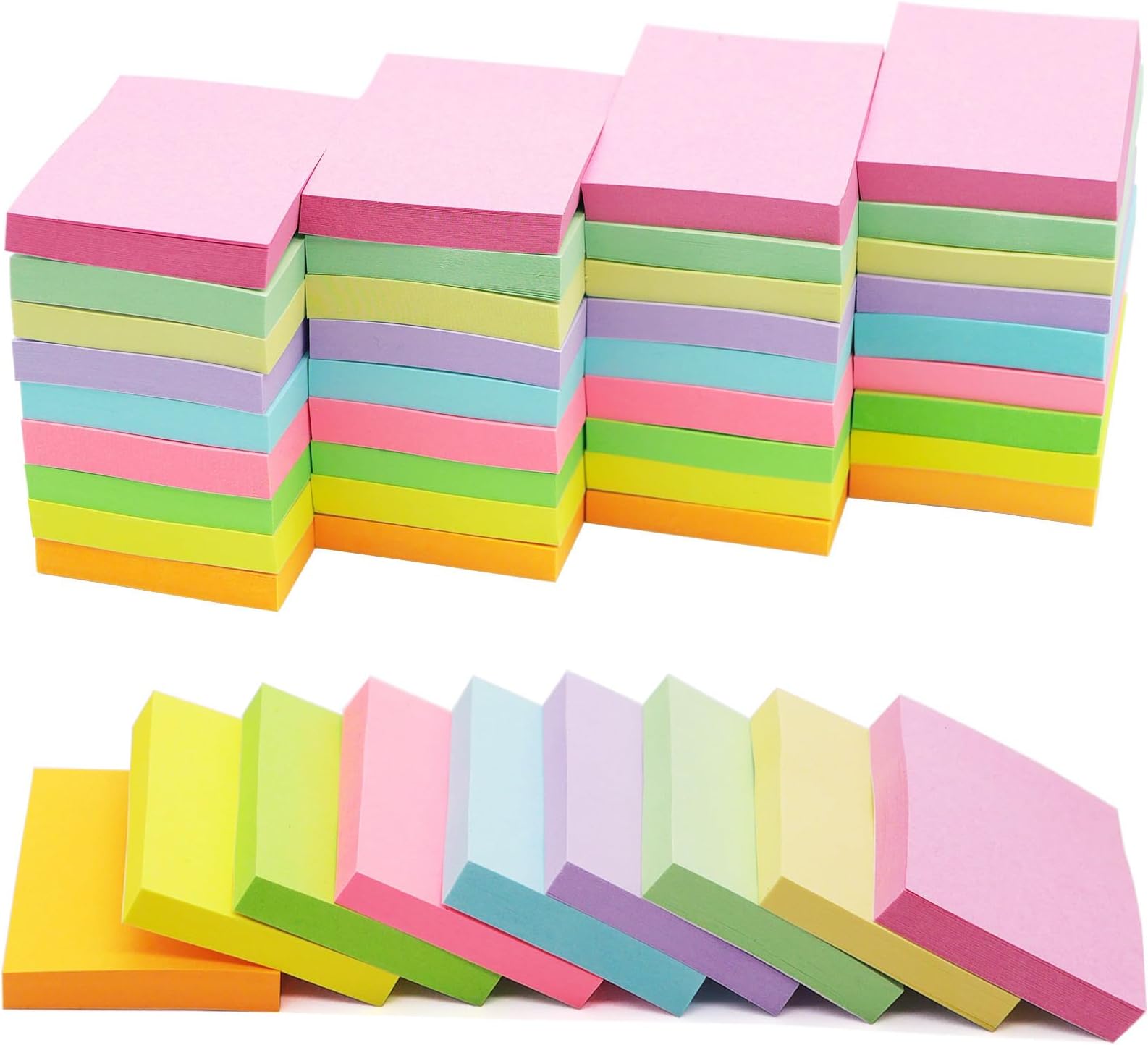 Amazon.com : Amazon Basics Mini Rectangular Sticky Notes, 1.5 x 2 in ...
