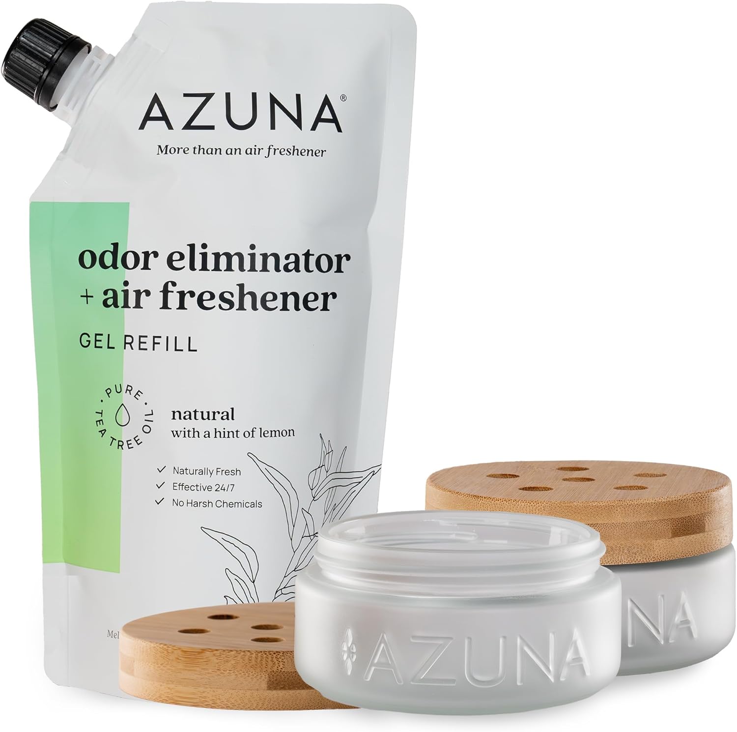 Amazon.com: Azuna Air Freshener & Odor Eliminator Gel 2 Room Kit ...
