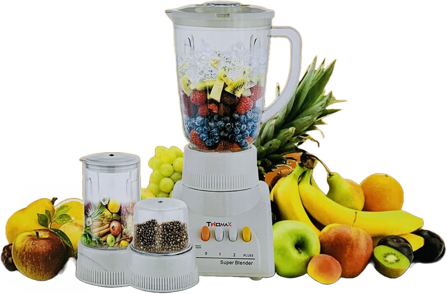 Twomax 3 In 1 Blender/Grinder/Mincer 350W (White) TM-407 : Buy Online ...
