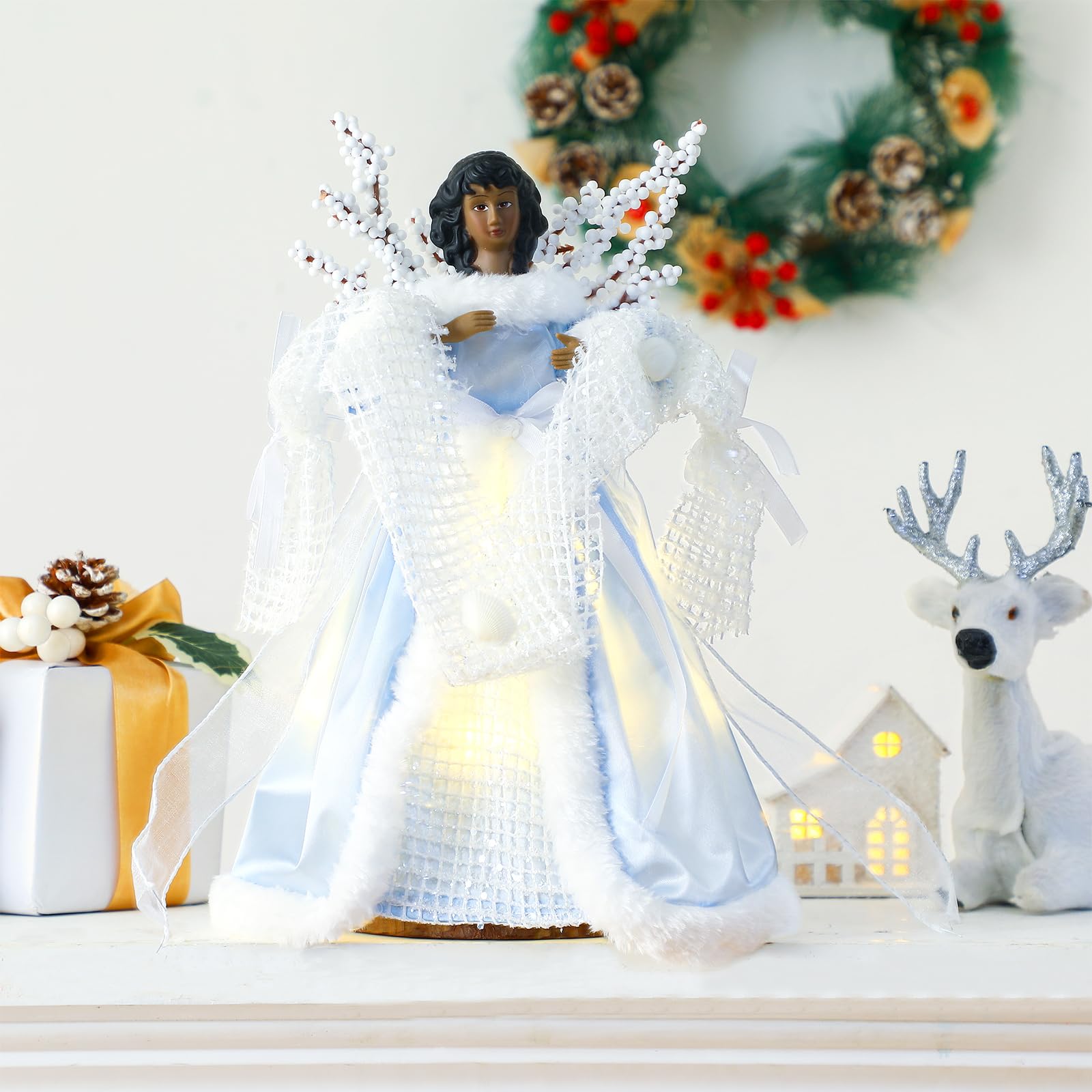 Black Angel Tree Toppers For Christmas Trees