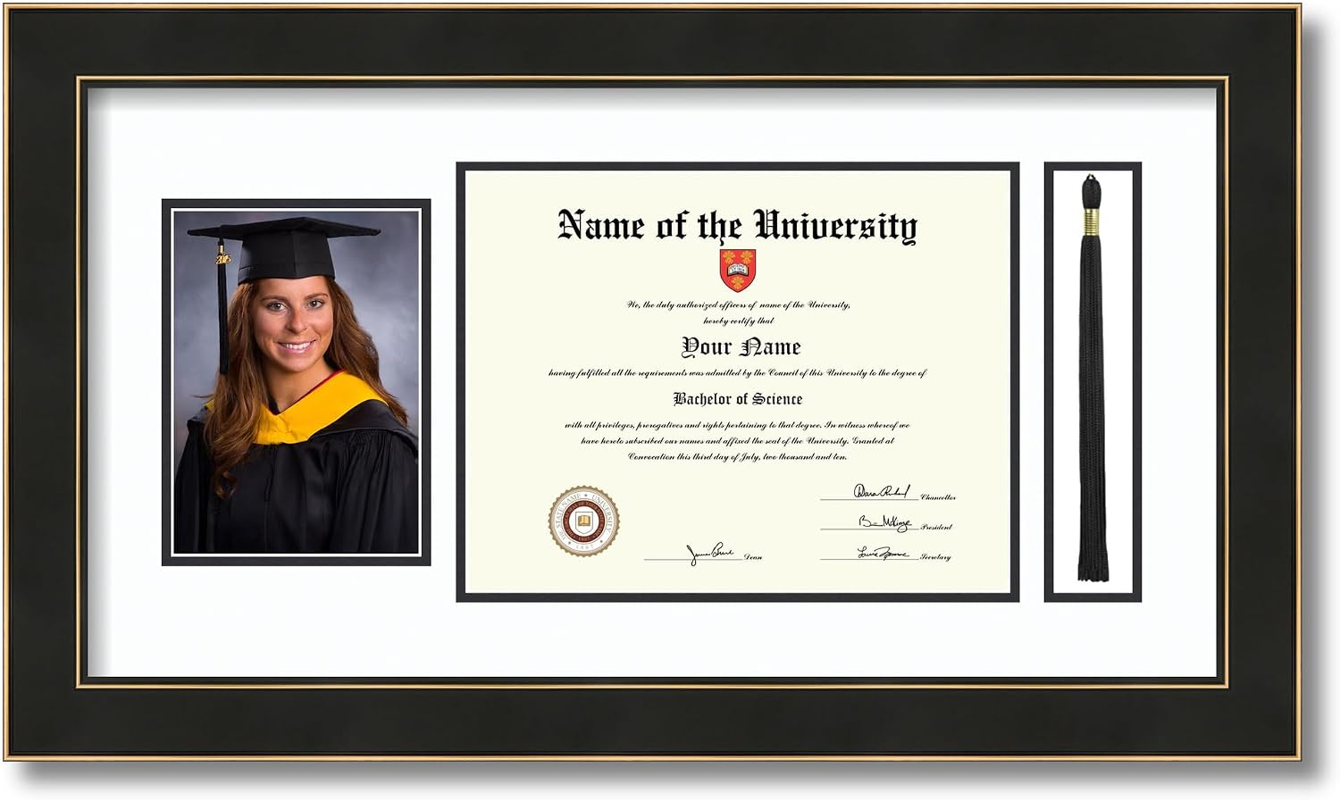 Amazon.com - ArtToFrames Diploma Frame 8.5x11 Diploma + 5x7 Image ...